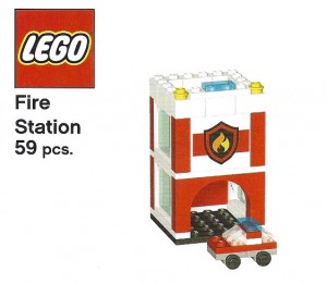 Mini LEGO City Fire Station Instructions (Pottery Barn Kids October 2013)