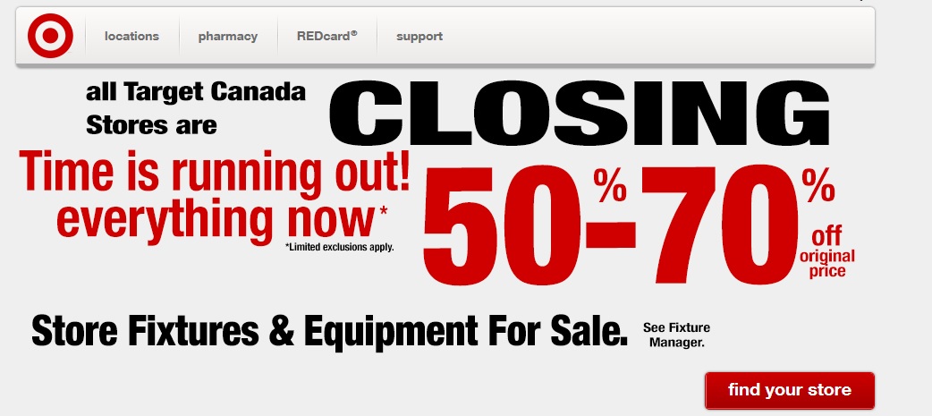 80 Stores Closing This Easter Weekend: Target Canada Liquidation Speeds ...
