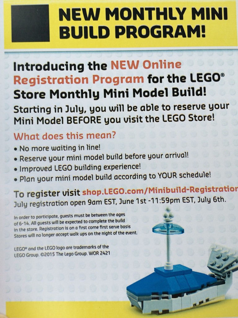 Changes to FREE Monthly Mini Model LEGO Build: Registration Now ...