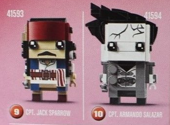 LEGO Pirates of the Caribbean BrickHeadz - 41593 Jack Sparrow & 41594 ...