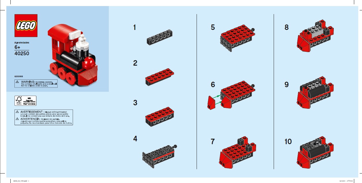 Monthly Mini Model Build December 2017 Instructions - LEGO Train - Toys ...