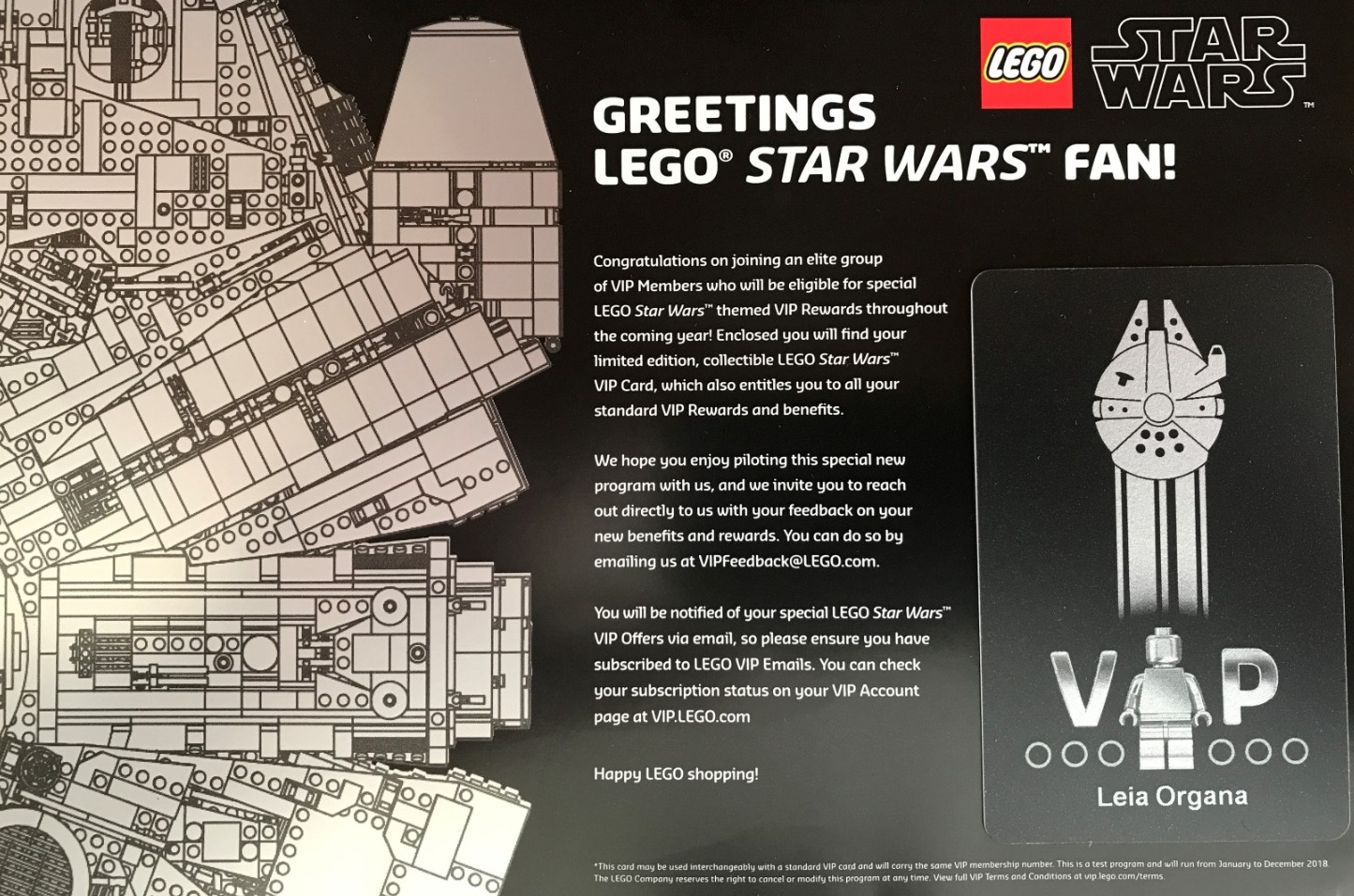 Limited Edition Collectible LEGO Star Wars VIP Card (75192 UCS ...