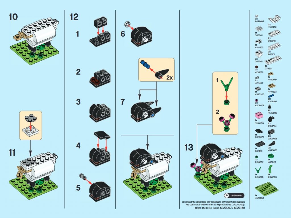 March 2018 Monthly Mini Model Build Instructions - LEGO Goat