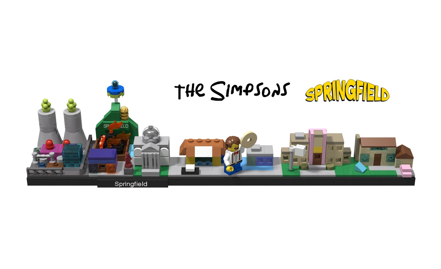 The Simpsons - Springfield Architecture Skyline - Toys N Bricks