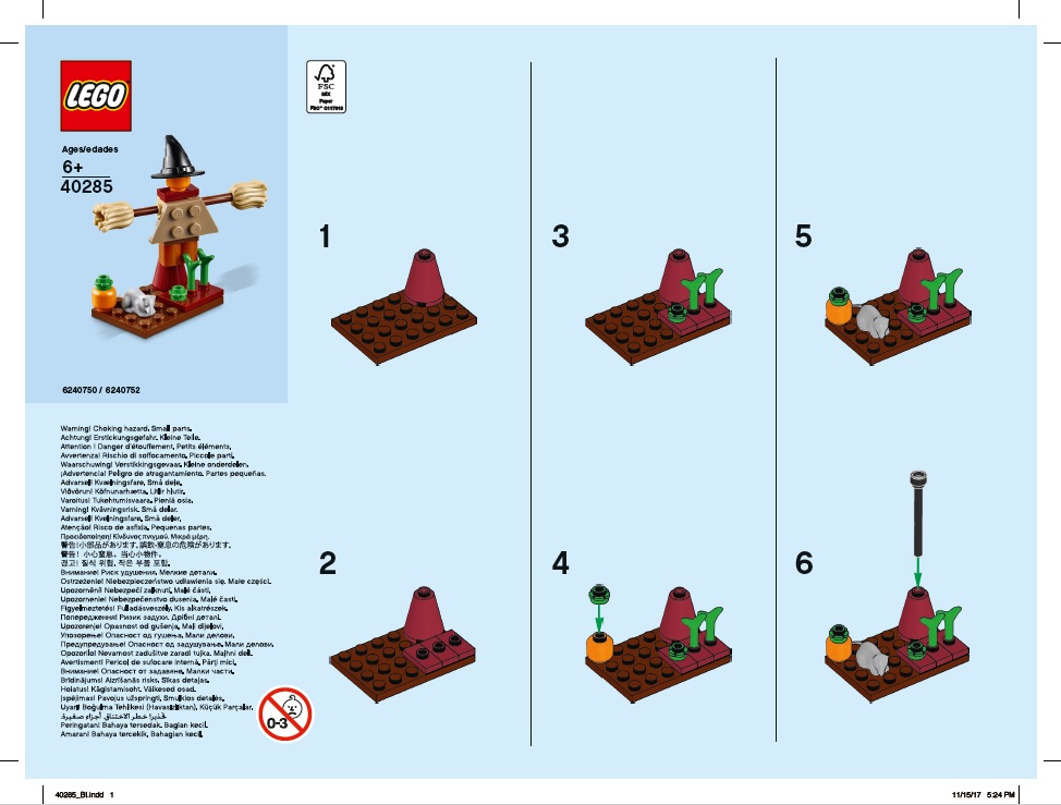 Monthly Mini Model Build LEGO Instructions Scarecrow - October 2018