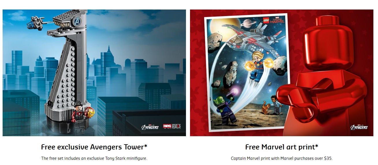 FREE LEGO Avengers Tower & Marvel Art Print Promotion - Toys N Bricks