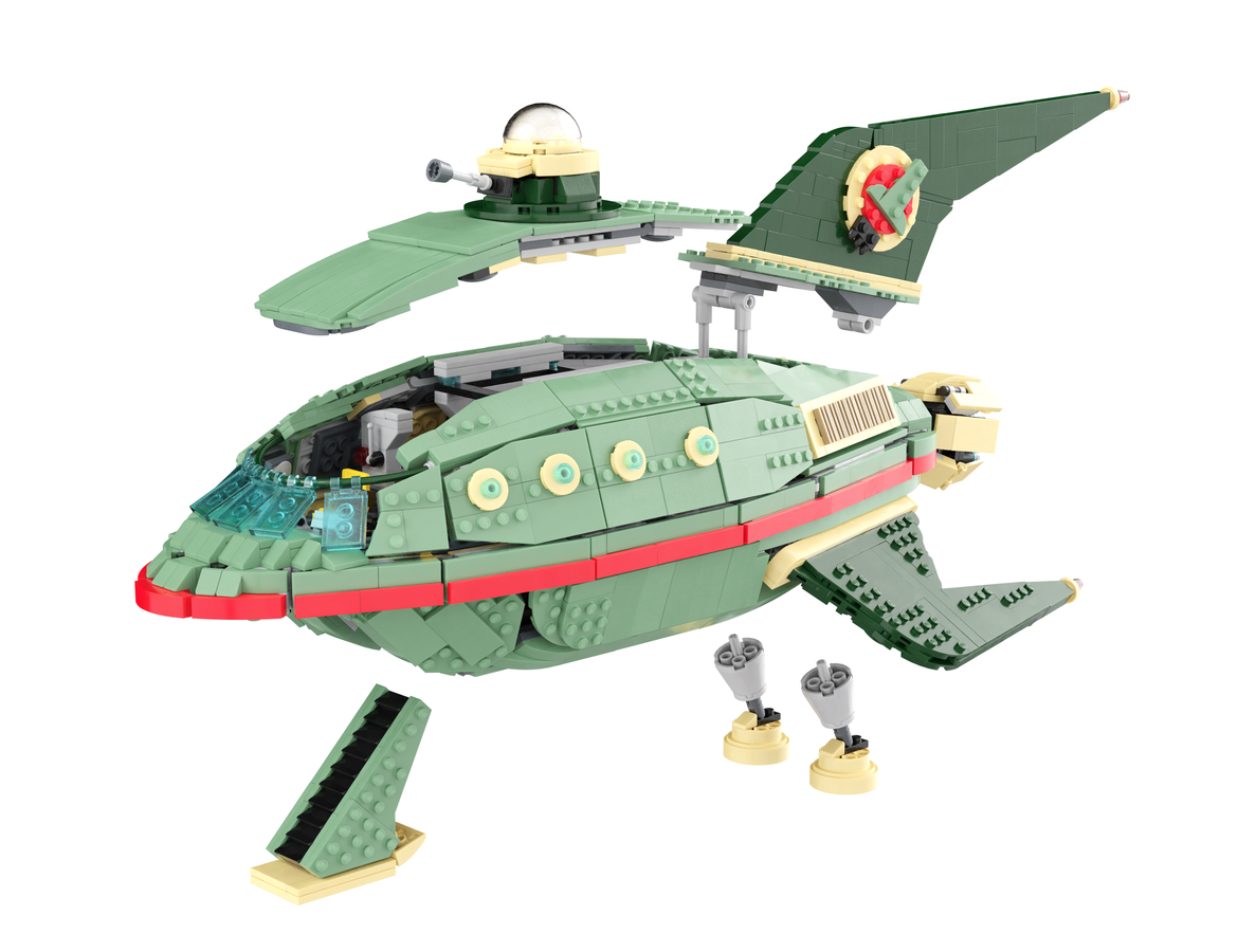 LEGO Ideas Planet Express Delivery Ship Achieves 10 000 Supporters