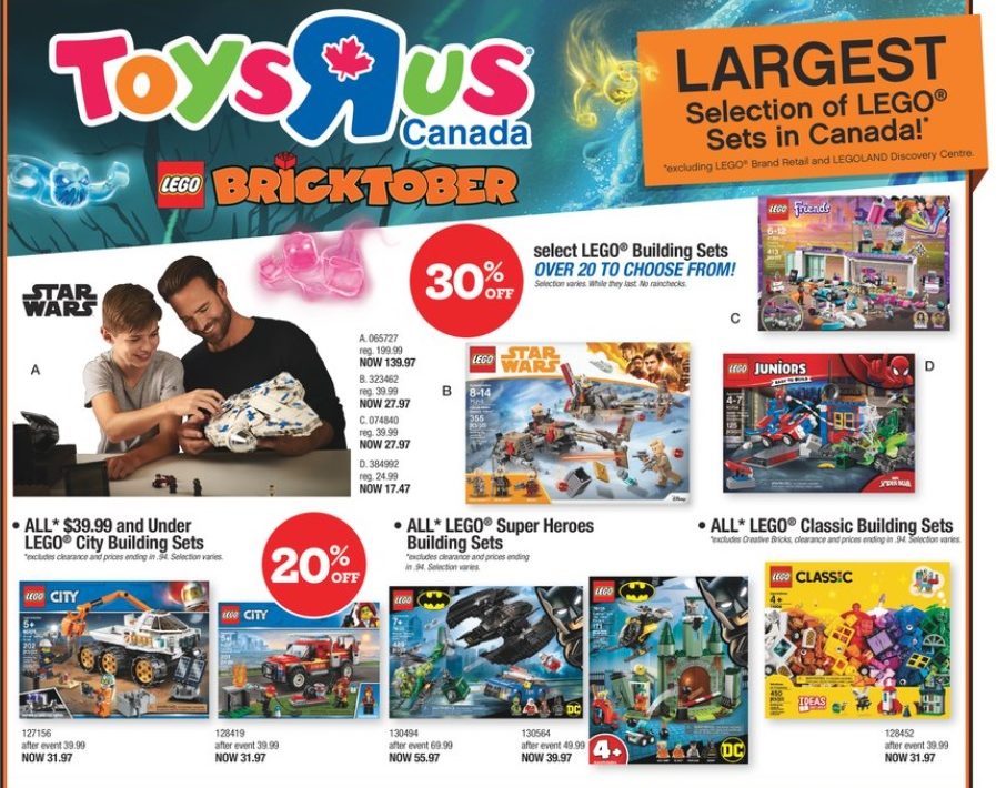 2019 LEGO Bricktober at Toys R Us Canada: October 3-9 - Toys N Bricks
