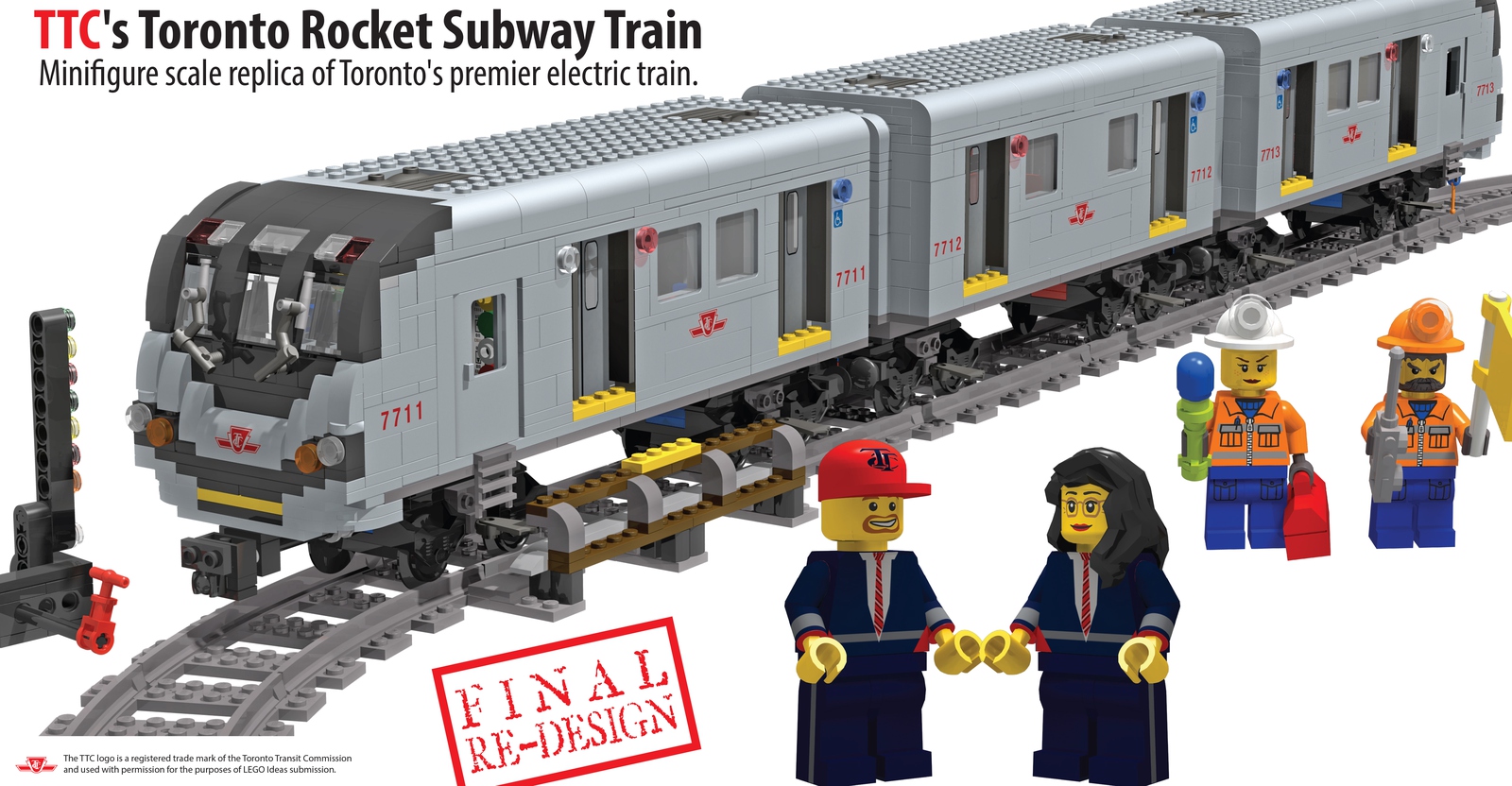 Toronto Rocket Subway Train - Minifigure scale Electric Train Achieves ...