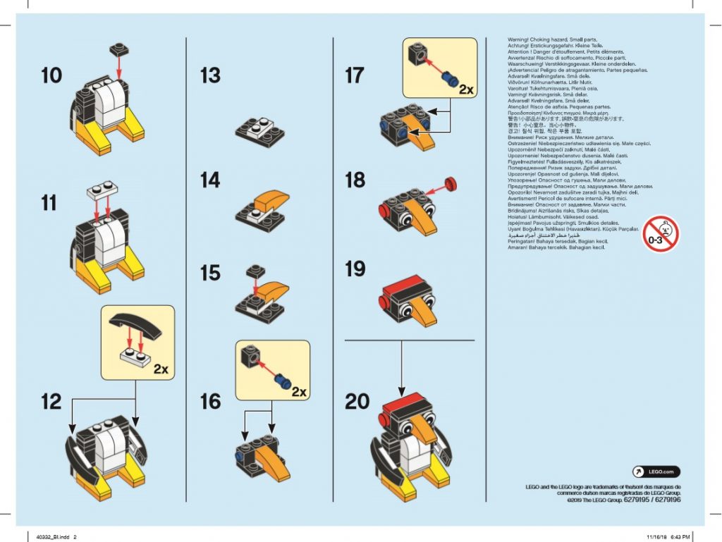 LEGO Monthly Mini Model Build Instructions December 2019 - 40332 Penguin