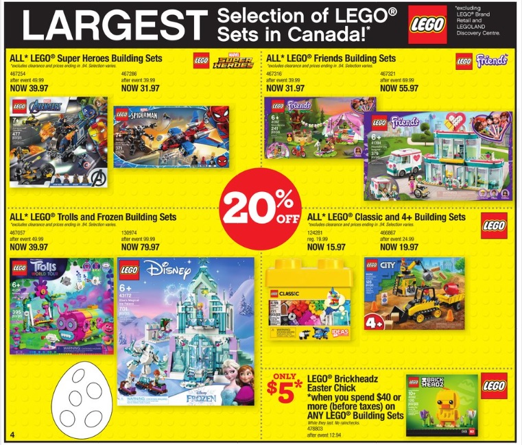 ToysRUs Canada LEGO Sale: March 26 to April 1, 2020