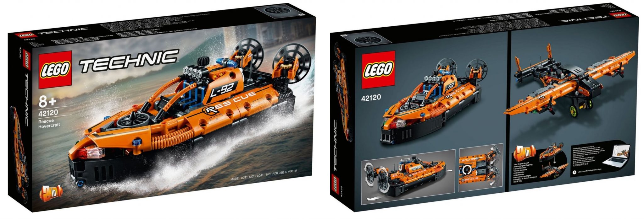 2021 March LEGO Technic 42120 Rescue Hovercraft & 42121 Heavy-Duty ...