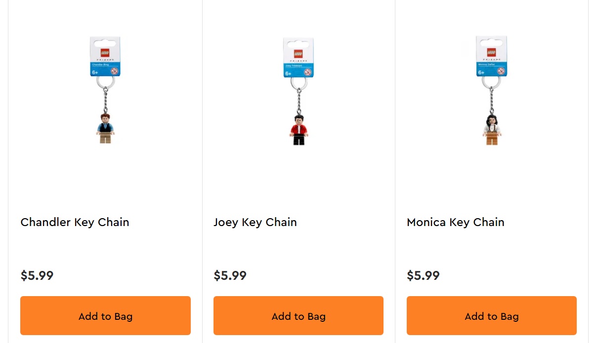 2021 LEGO IDEAS Friends Minifigure Keychains from 21319 Central Perk ...