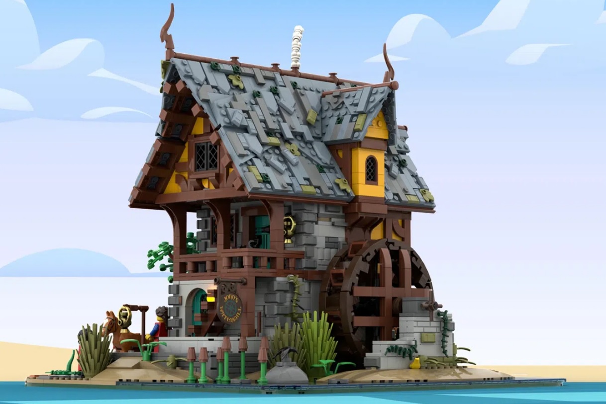 LEGO IDEAS John's Medieval Watermill Project Creation Achieves 10 000 ...