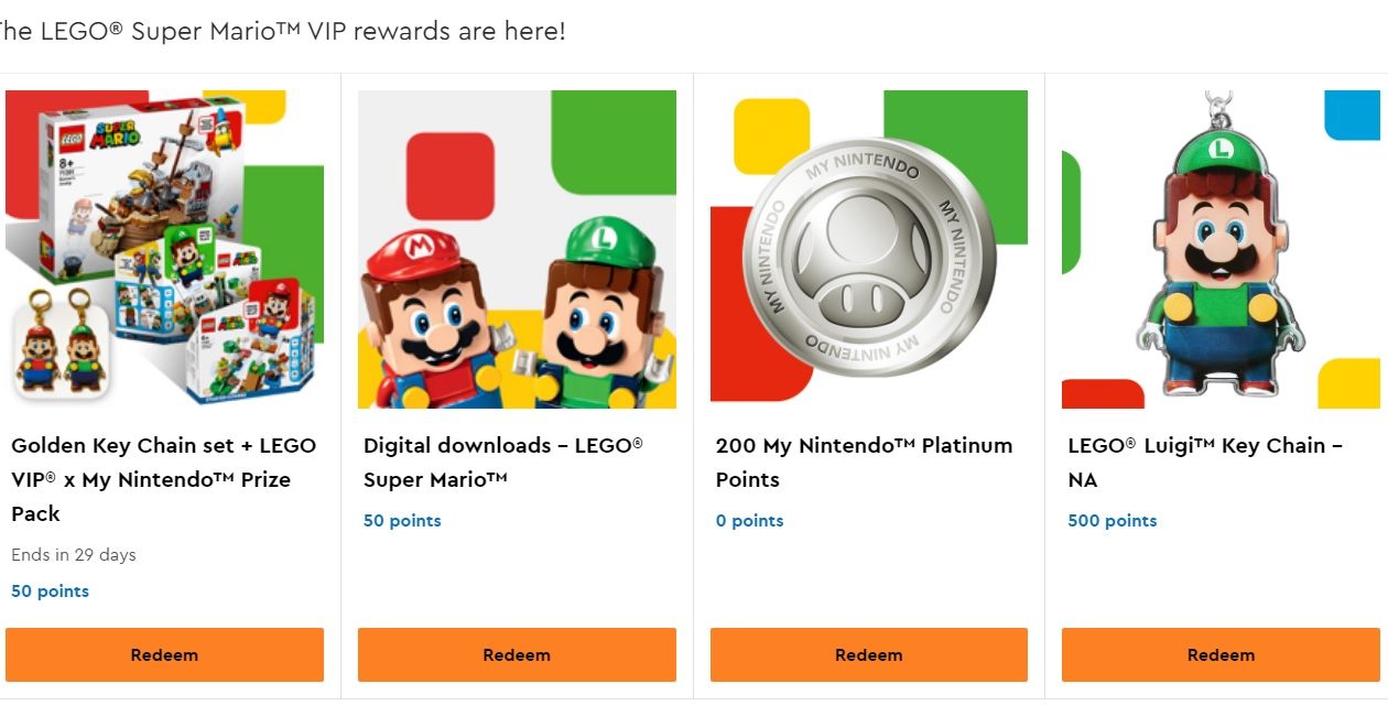 LEGO Super Mario VIP Rewards Redemptions & VIP Sweepstake at LEGO VIP Rewards Center - Toys N Bricks