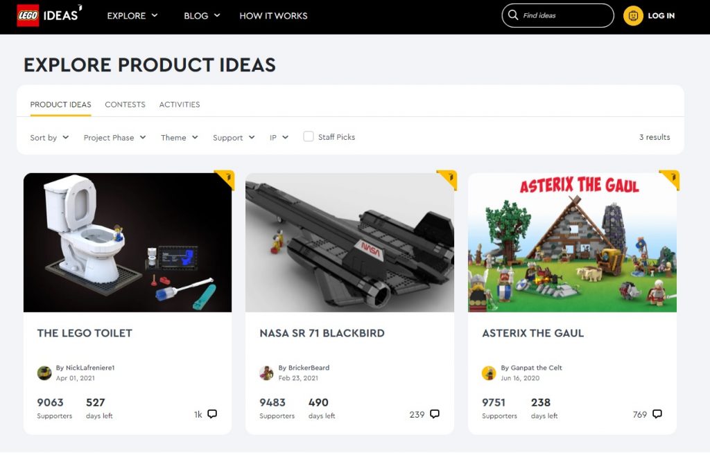 LEGO IDEAS Project Creations Approaching 10 000 Supporters (Week of December 18, 2021)