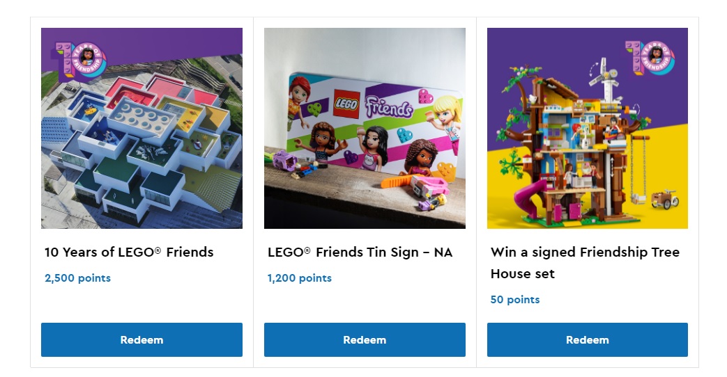 February 2022 LEGO VIP Friends Tin Sign Reward & Friendship Tree House ...