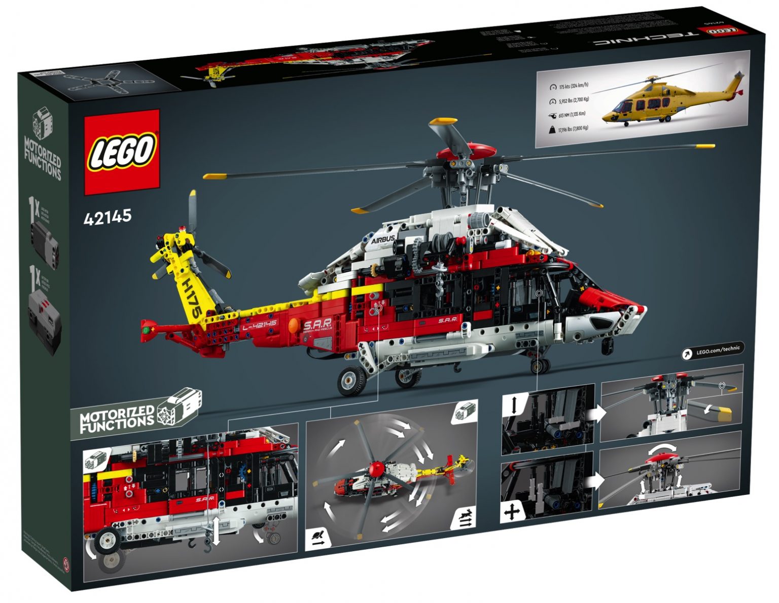 LEGO Technic 42145 Airbus H175 Rescue Helicopter Summer August 2022 ...