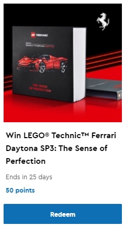 LEGO June 2022 VIP Rewards Sweepstake Raffle Giveaway: Ferrari Daytona ...