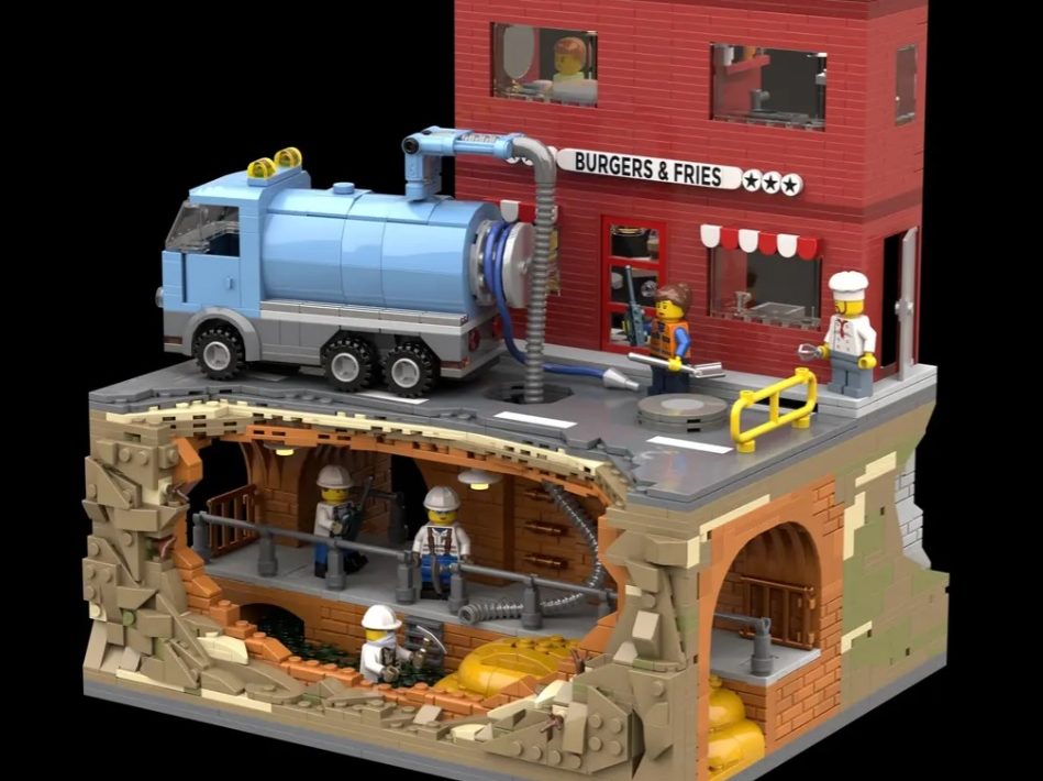 LEGO IDEAS Sewer Heroes Fighting Fatberg Project Creation Achieves 10 ...