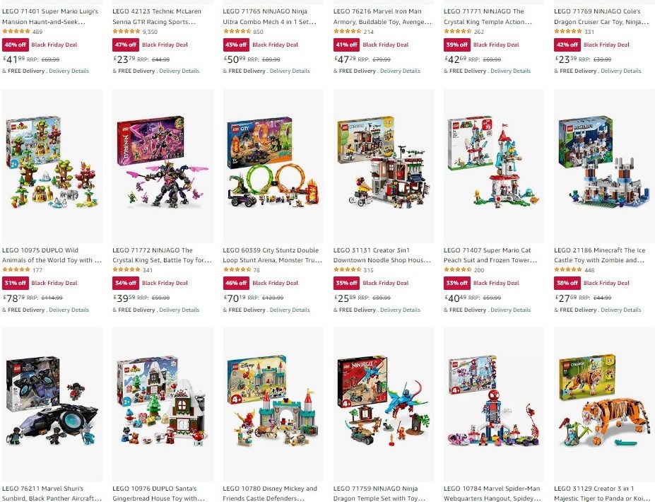 Amazon UK United Kingdom LEGO Black Friday 2022 Deals Now Live (Up to 47% off) - Toys N Bricks