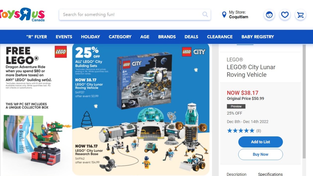 ToysRUs Canada LEGO Dragon Adventure Ride Bricktober GWP & LEGO Sales This Week (Up to 39% off ...