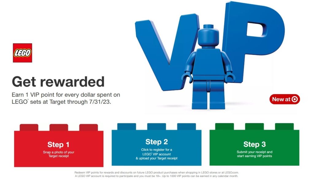 Target US LEGO VIP Reward Points Promotion Extended to July 2023