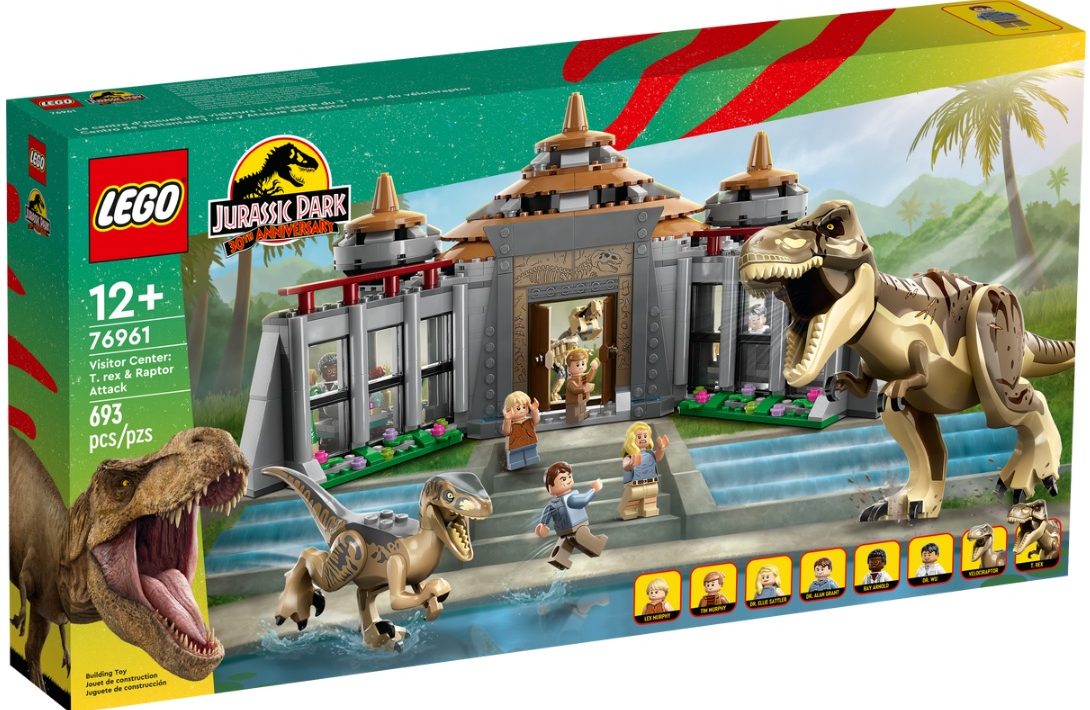 LEGO Jurassic Park Visitor Center T. rex & Raptor Attack 2023 Now ...