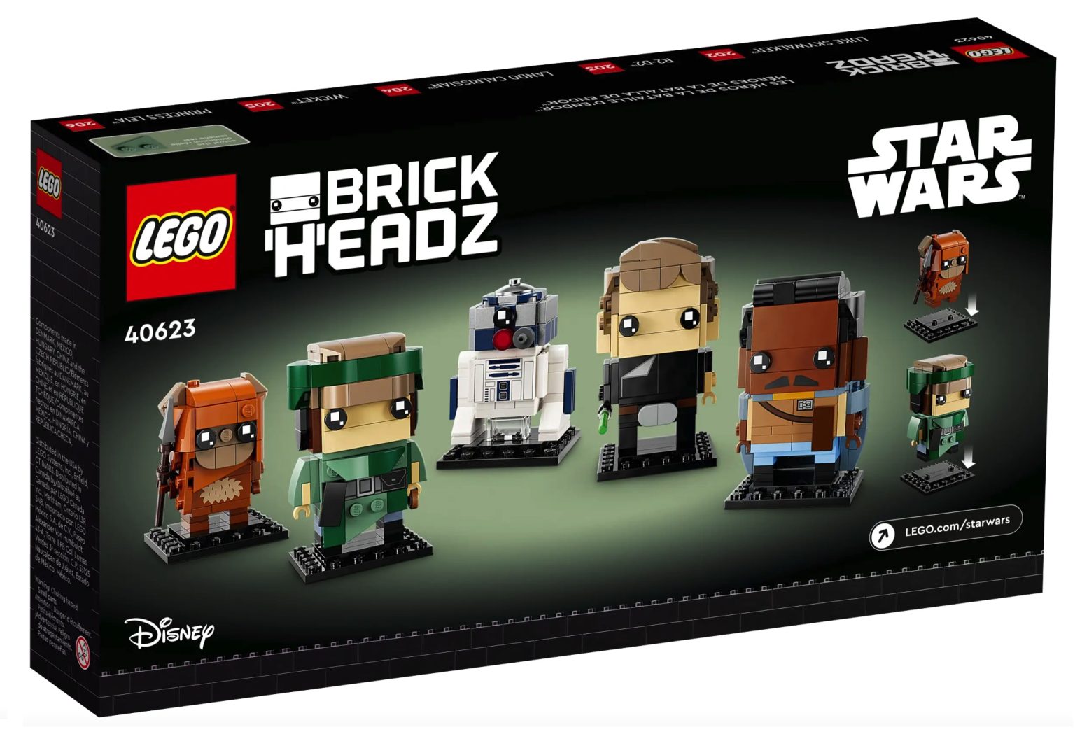 LEGO Star Wars BrickHeadz 40623 Battle of Endor Heroes 2023 Set Images
