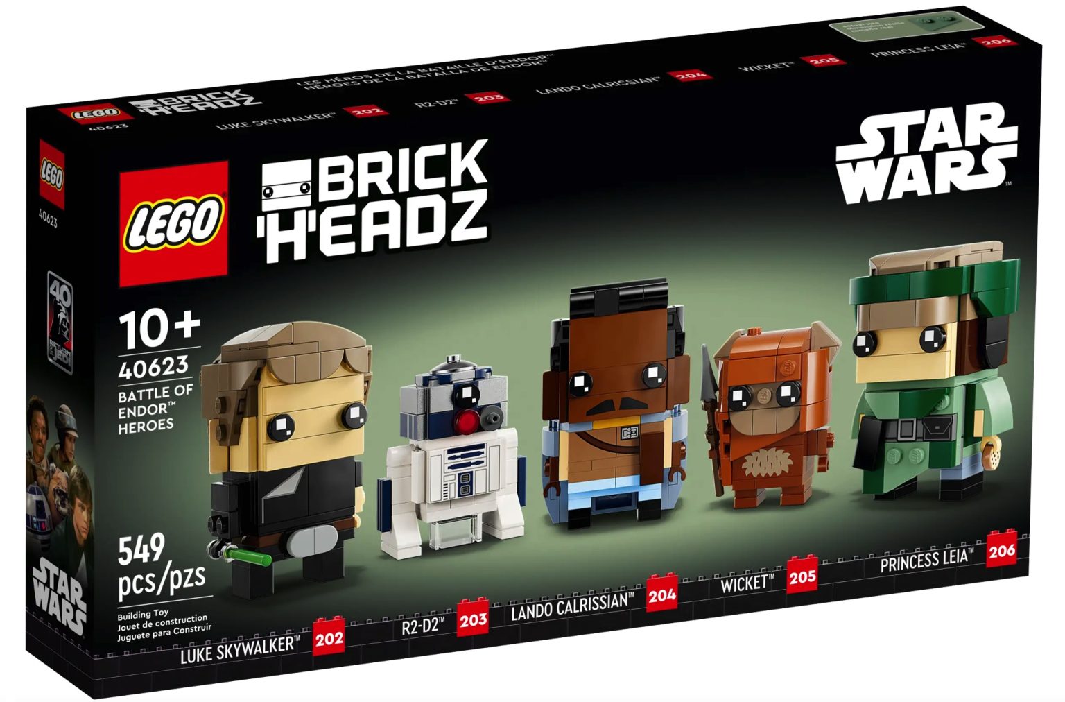 LEGO Star Wars BrickHeadz 40623 Battle of Endor Heroes 2023 Set Images