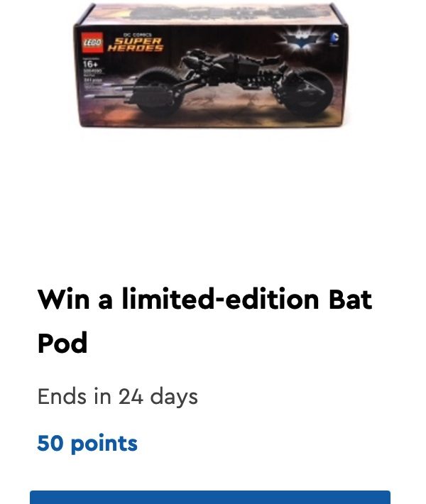 LEGO June 2023 VIP Sweepstake Raffle: DC Comics 5004590 Bat-Pod - Toys ...