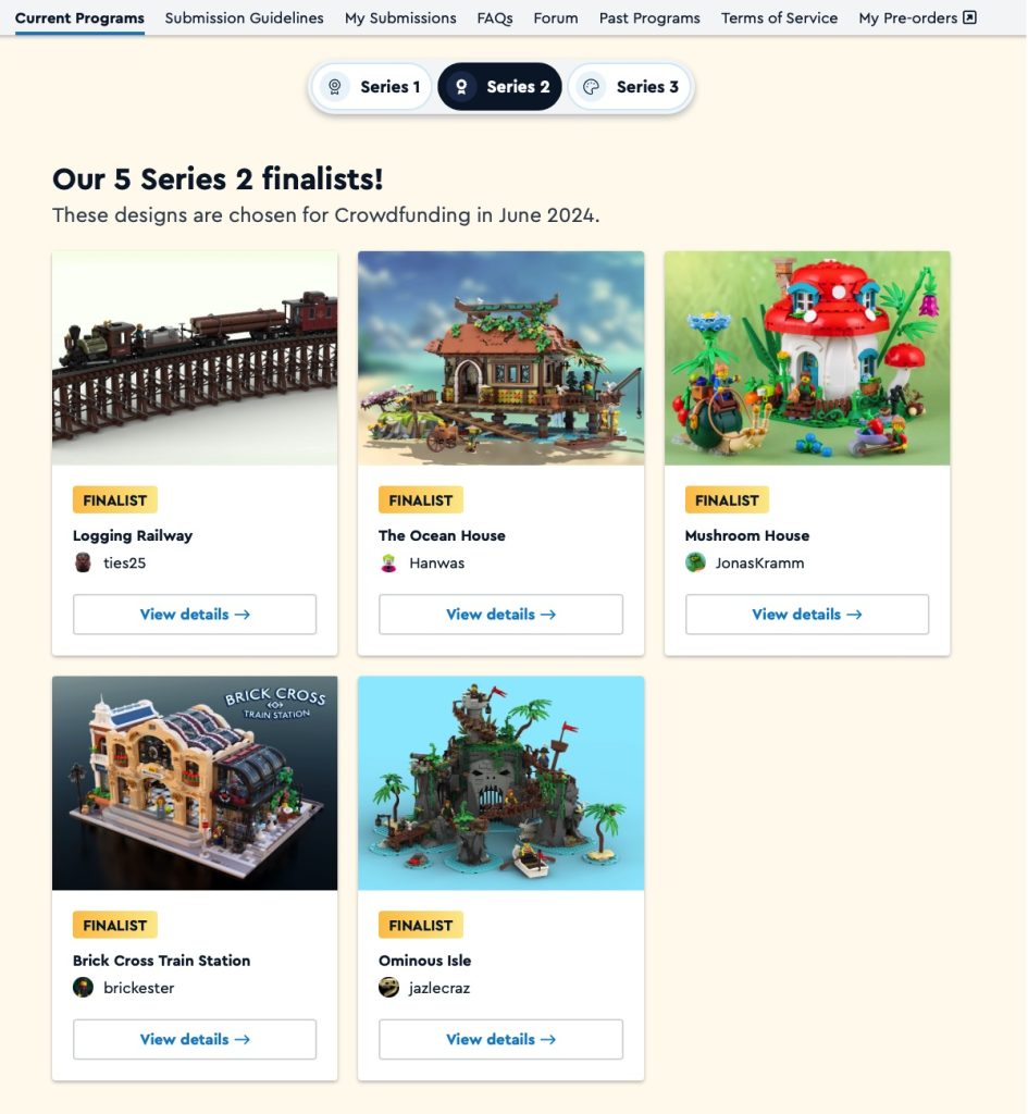 LEGO Bricklink Designer Program Series 2 Finalists Revealed ...