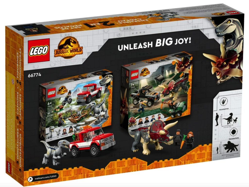 LEGO Jurassic World 66774 Combo Pack 2 in 1 Gift Set 2023 - Wal-Mart ...