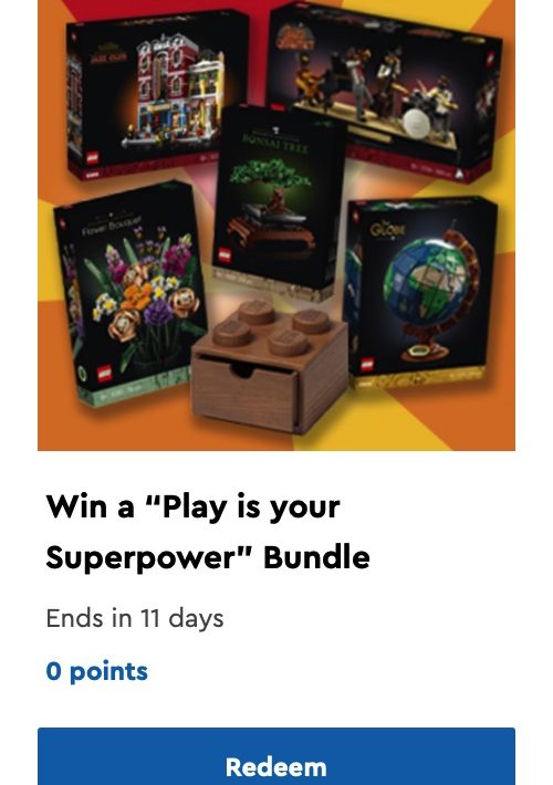 LEGO Insiders Sweepstake Raffle October 2023 - Play is your Power (Free ...