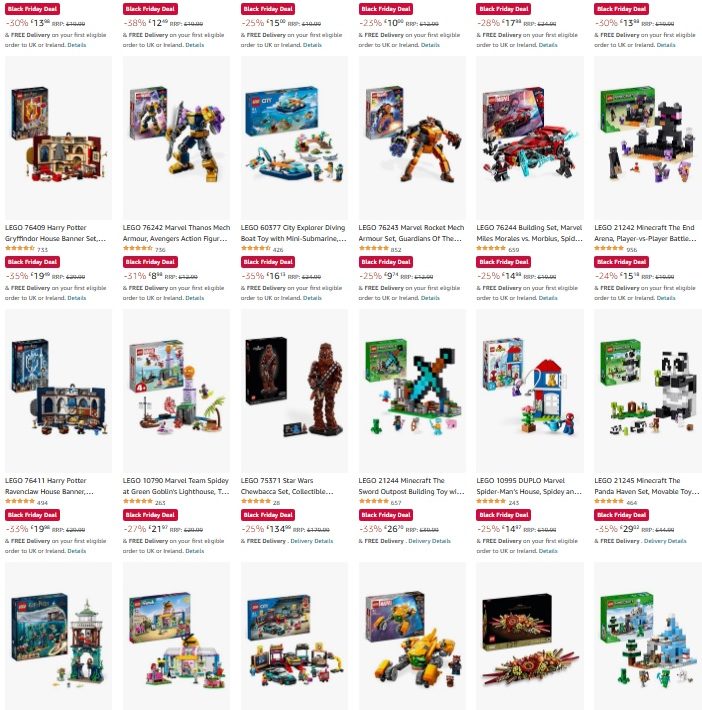 Amazon UK LEGO Early Black Friday 2023 Deals Now Live (39 LEGO Sets Discounted by 23-38% off ...