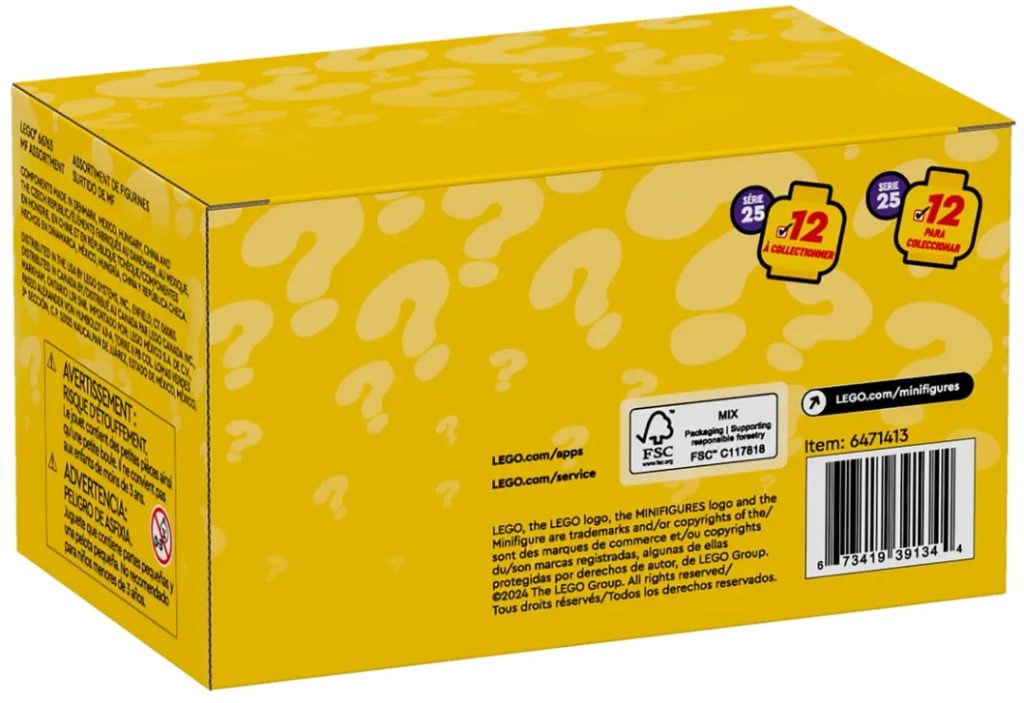 LEGO 66763 Series 25 Minifigures 6 Pack Box January 2024 Set Image ...