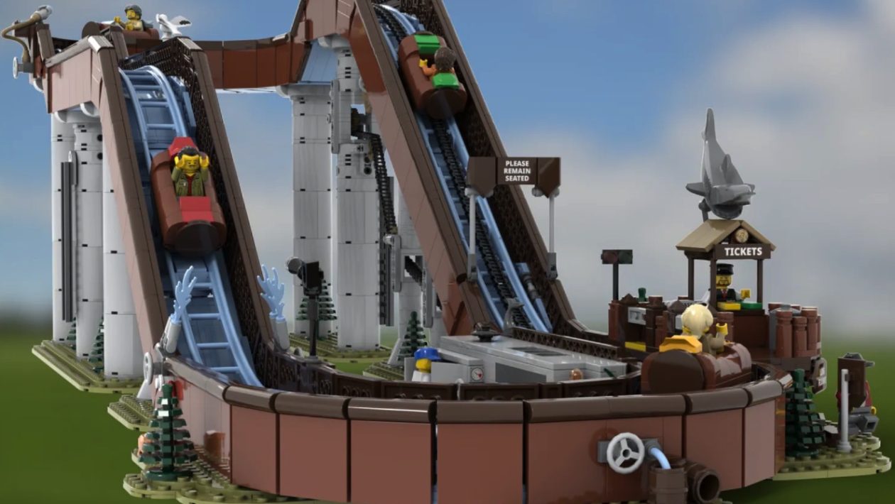 LEGO IDEAS Working Log Flume II - Designed + Motorized Project Creation ...