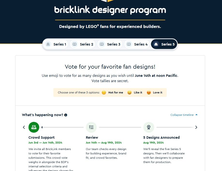 LEGO Bricklink Series 5 Designer Program Crowd Support Voting Now Open ...