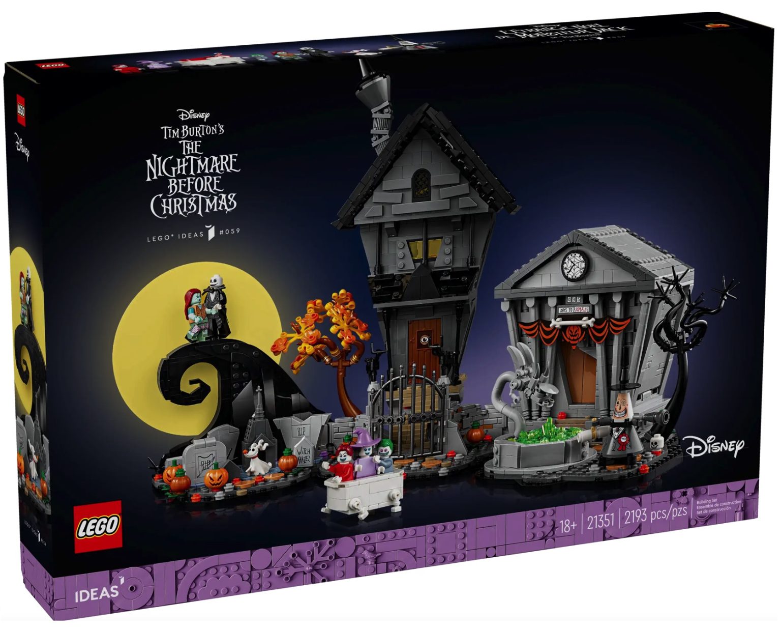 18+ LEGO IDEAS 21351 Disney Tim Burton's The Nightmare Before Christmas ...