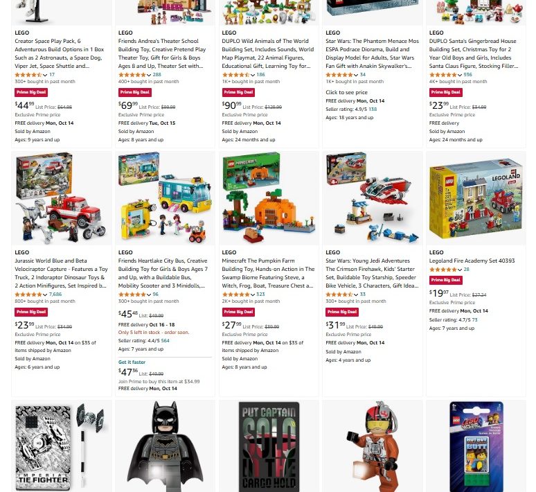 Amazon US LEGO Prime Day Deals October 2024 Continues: Over 15 LEGO ...