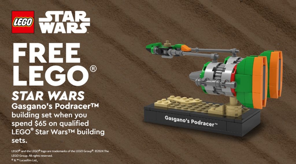 LEGO Star Wars Gasgano's Podracer GWP Promotion at Wal-Mart US: October ...