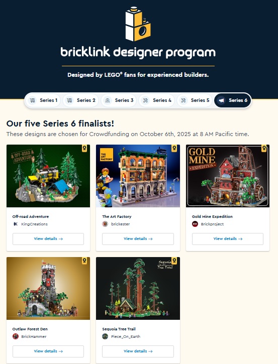 LEGO Bricklink Designer Program Series 6 Finalists Announced ...