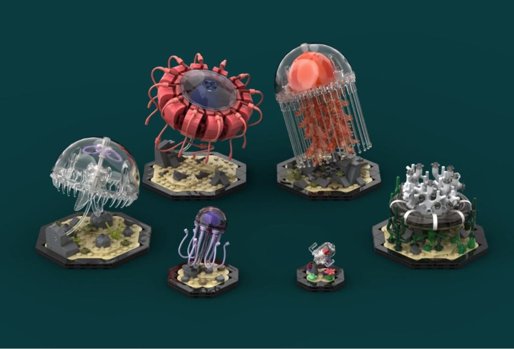 LEGO IDEAS Jellyfish Collection Project Creation Achieves 10 000 ...