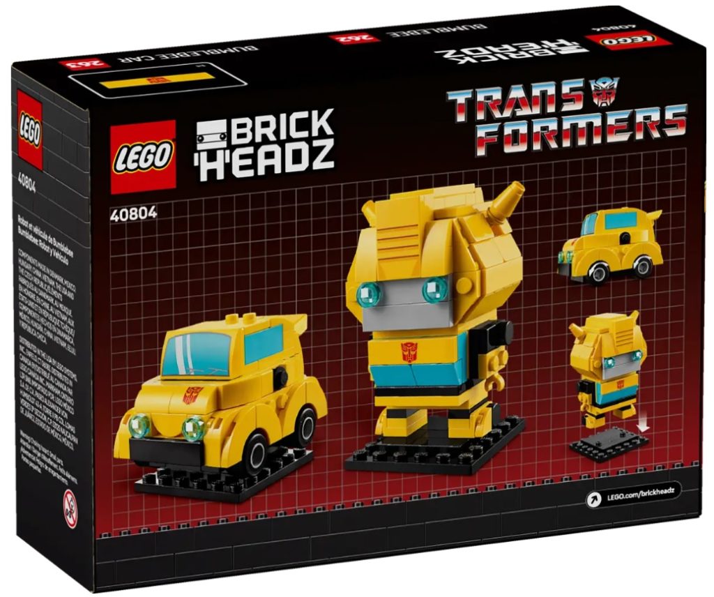 LEGO BrickHeadz Transformers 40804 Bumblebee Robot & Vehicle March 2025 ...