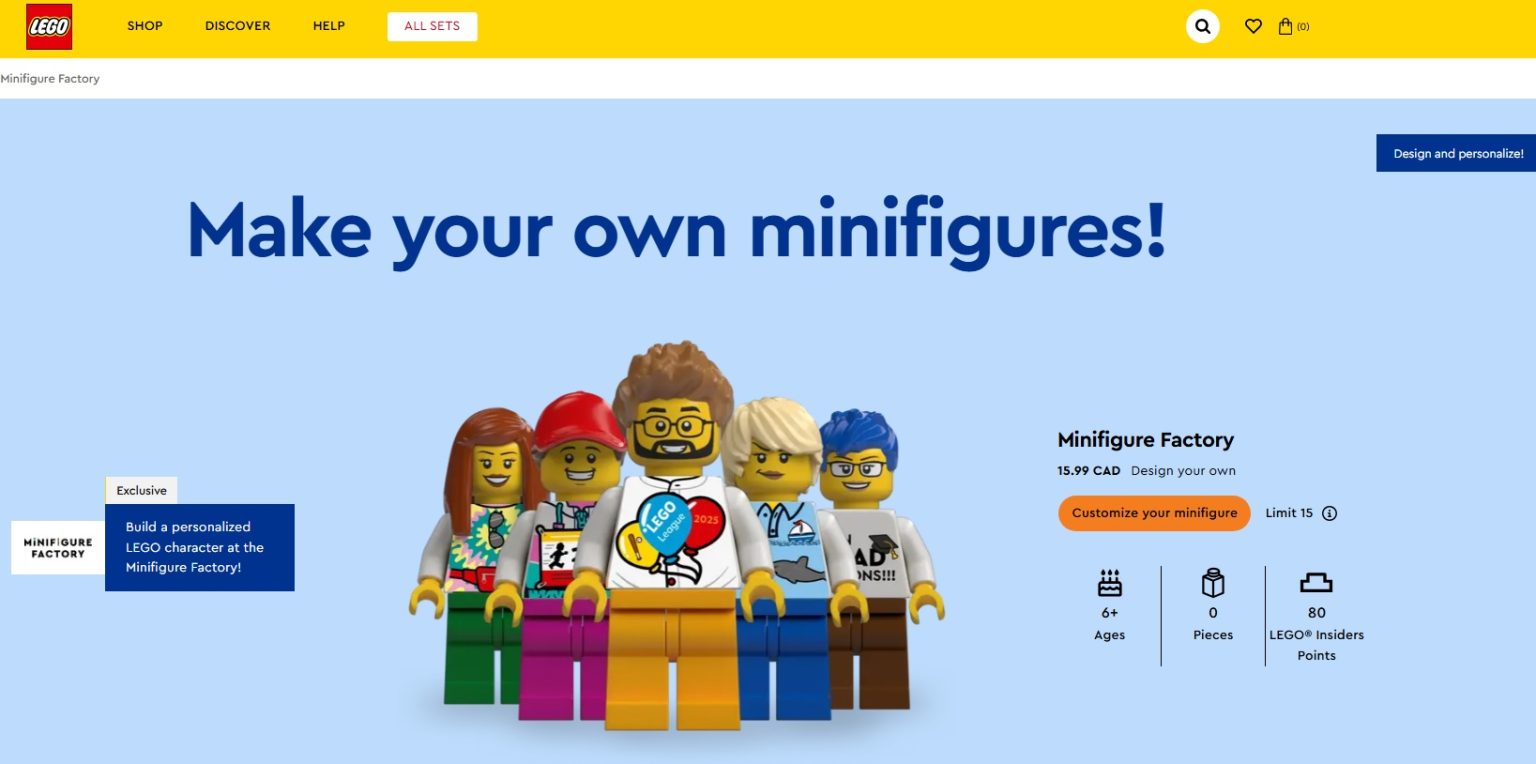 LEGO Minifigure Factory Now Available in Canada at LEGO Shop at Home ...