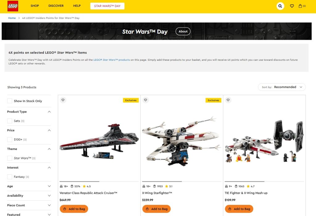 2x LEGO Insider Points Sets