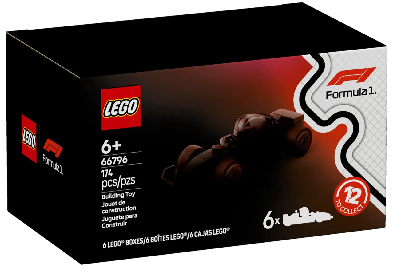 6 Pack Box LEGO 66796 Formula F1 Collectible Race Cars Now Available in US & Canada