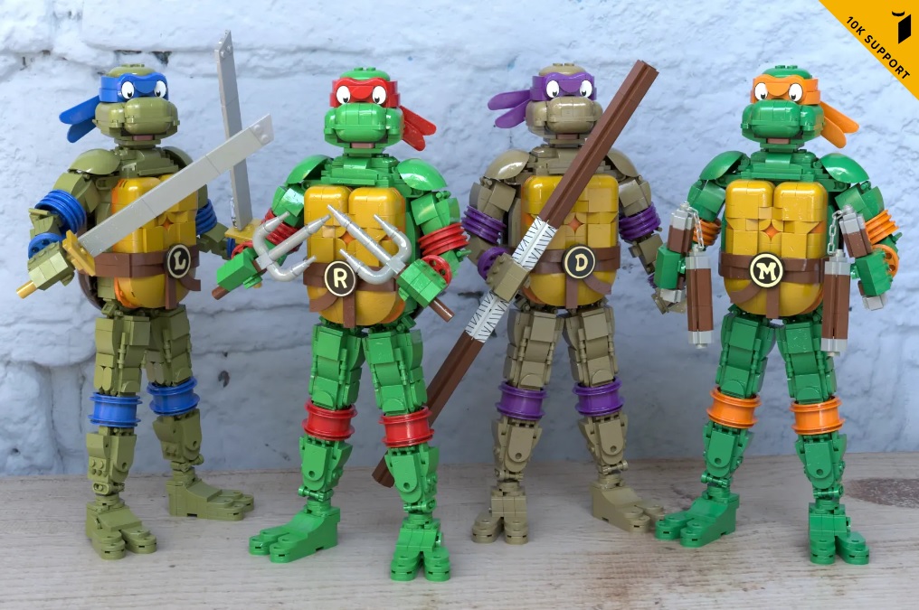 LEGO IDEAS Teenage Mutant Ninja Turtles Project Creation Achieves 10 ...