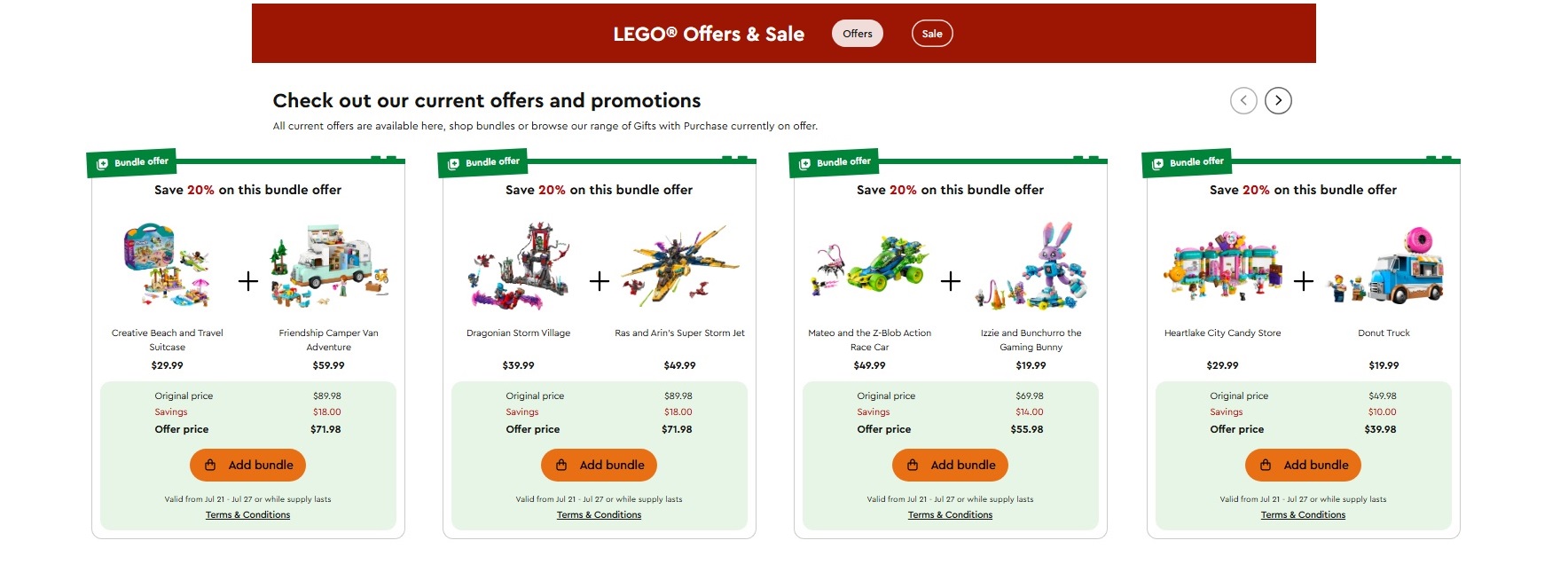 LEGO shop deals