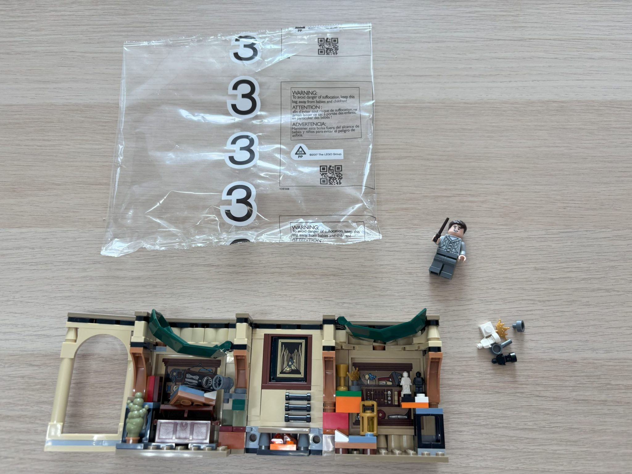 Here are the extra pieces after building the set.